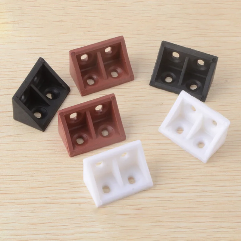 10pcs Plastic Corner Braces 90 Degree Fittings For Furniture Corner ...