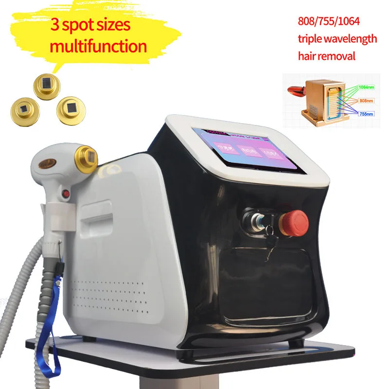 3 Wavelength 808Nm Diode Laser Hair Removal Machine Rejuvenator ...