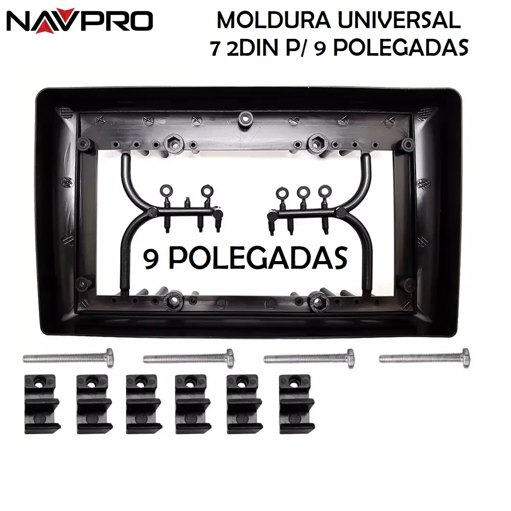 Moldura UNIVERSAL 9 polegadas para instalação de central multimidia ...