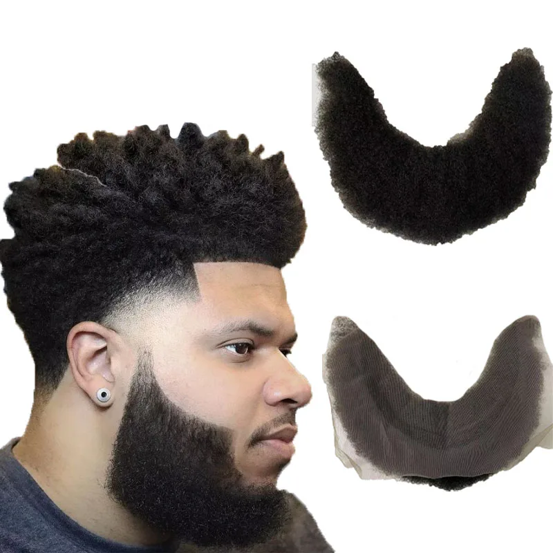 100-Indian-Virgin-Human-Hairline-Full-Lace-Beard-For-Black-Men-Fast ...