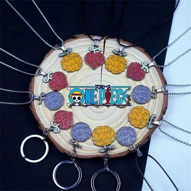Anime One Piece Devil Fruit Luffy Ace Necklace Women Men Metal Jewelry ...