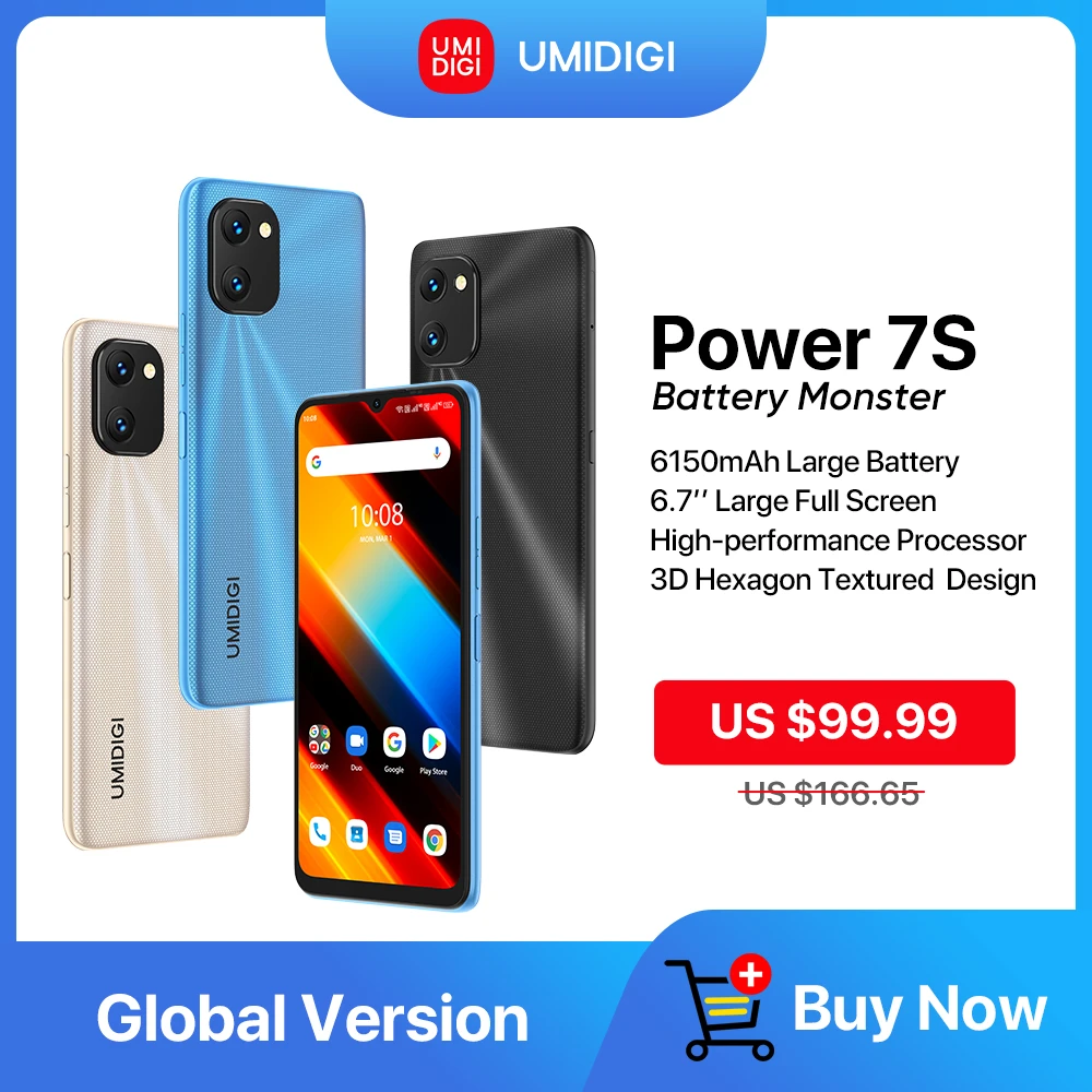 Umidigi Power 7s Smartphone Android Global Version Celular Unisoc T310 ...