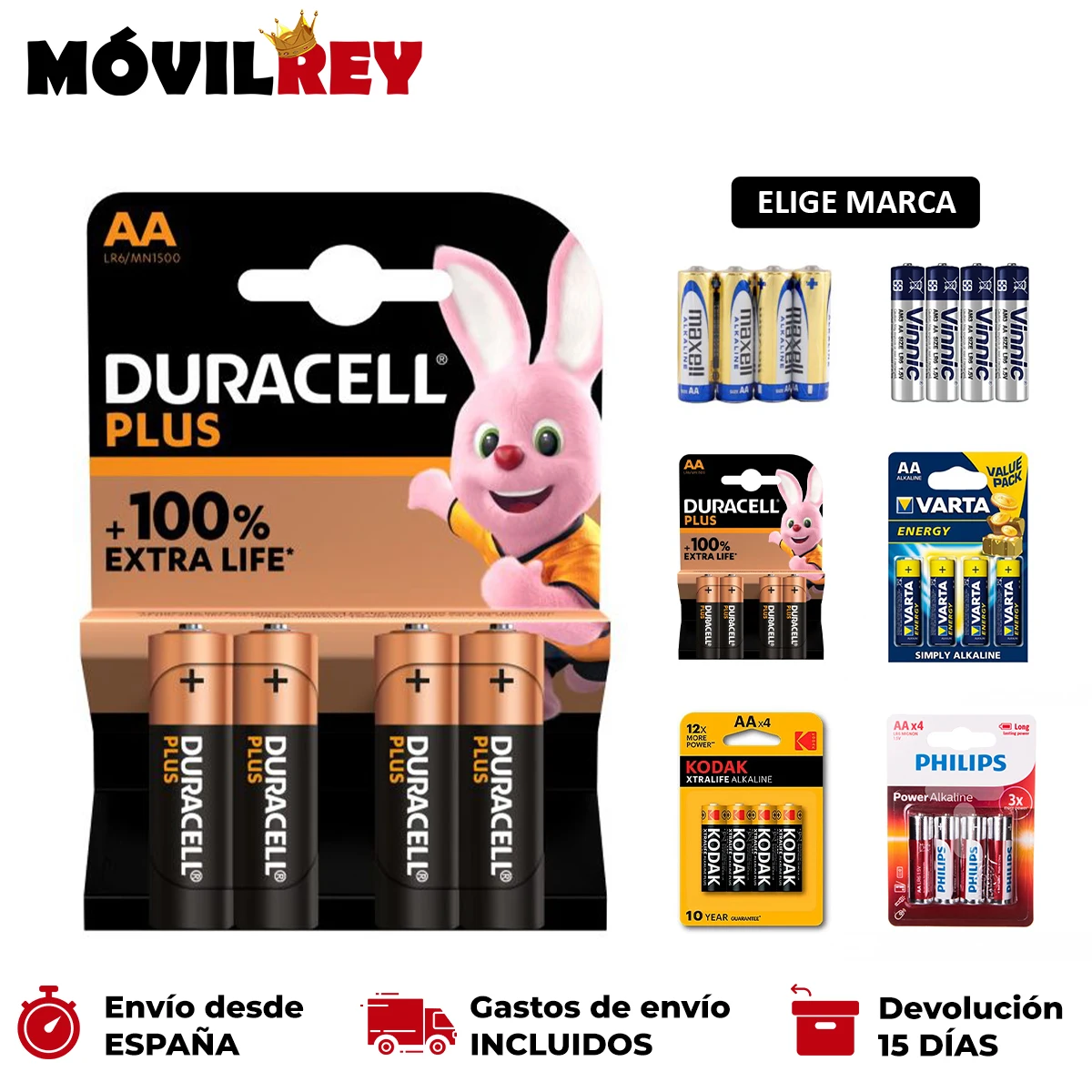 Pilas-Alcalinas-originales-Tipo-LR6-AA-Packs-de-4-ud-Marcas-a-elegir ...