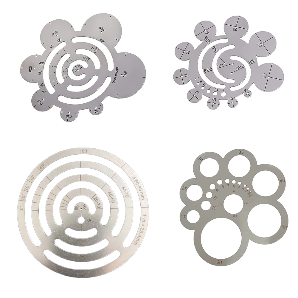 Round-Leather-Cutting-Tools-Metal-Corner-Cutting-Ruler-Circle-Ruler ...