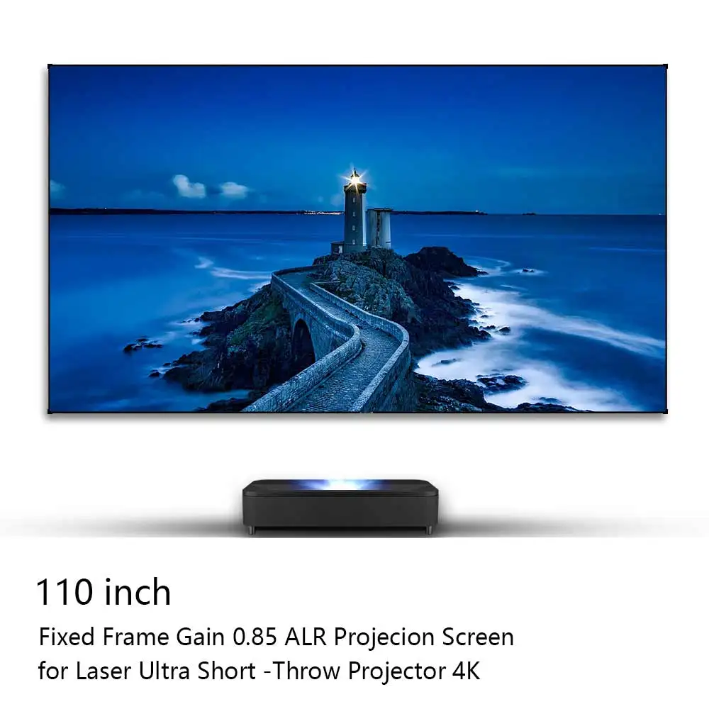 New-110-inch-ALR-Projector-Screen-16-9-Fixed-Frame-Anti-Light-Rejection ...