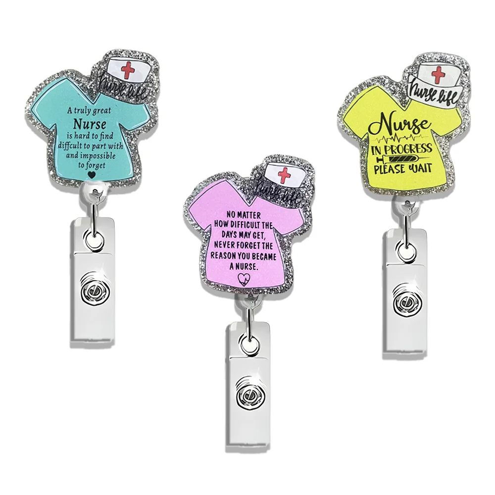 Badge-Holder-Retractable-Clip-Nurse-Uniform-Badge-Reel-360-Rotating ...