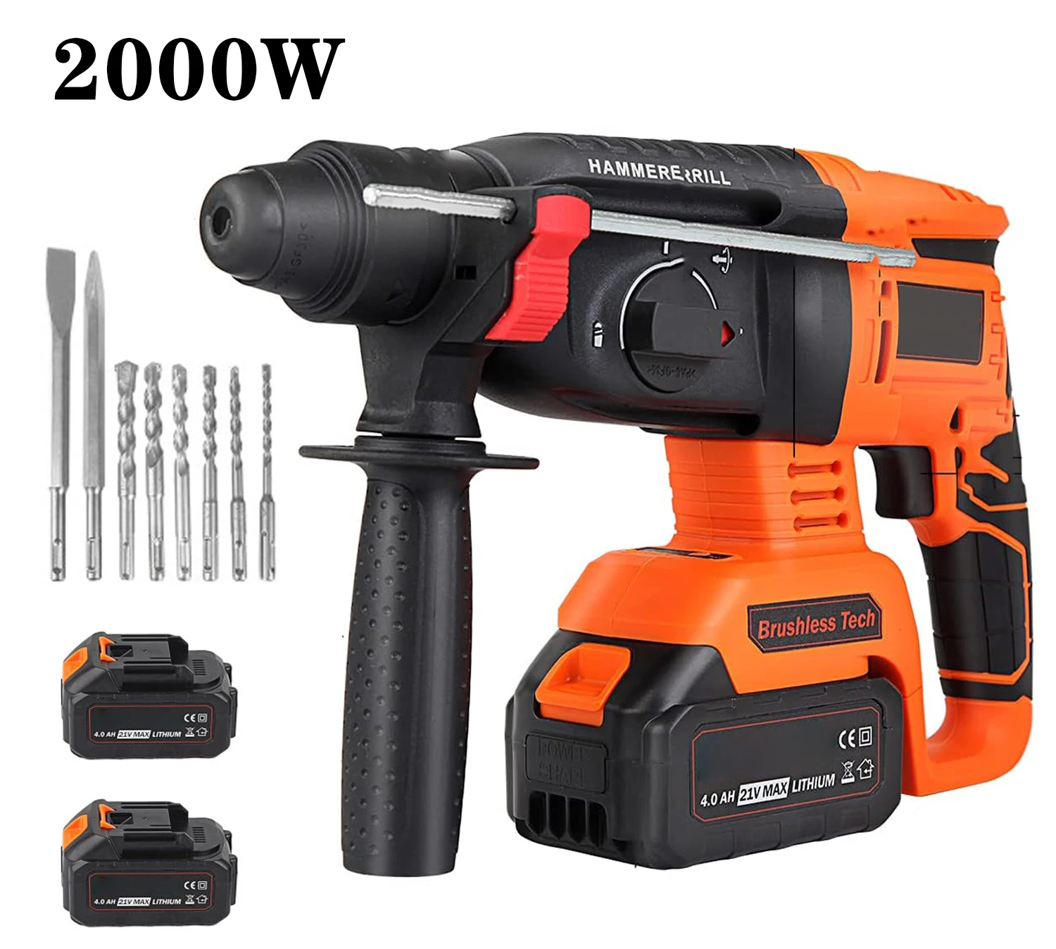 2000W-10600IPM-Brushless-Cordless-Rotary-Hammer-Drill-Rechargeable ...