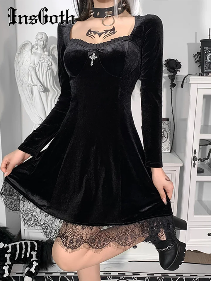 Short Black Gothic Dresses
