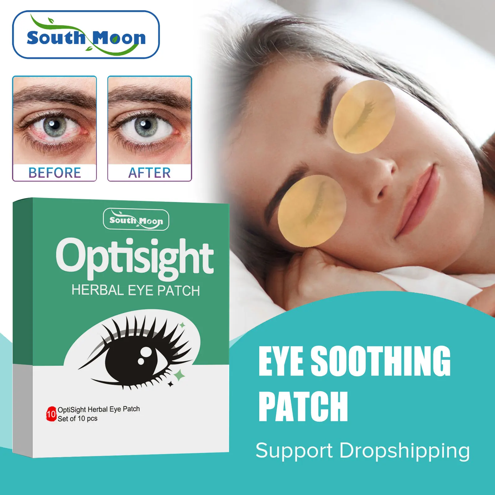 South-Moon-Wormwood-Eye-Patch-Protect-Eyesight-Keep-Good-Vision-Relieve ...