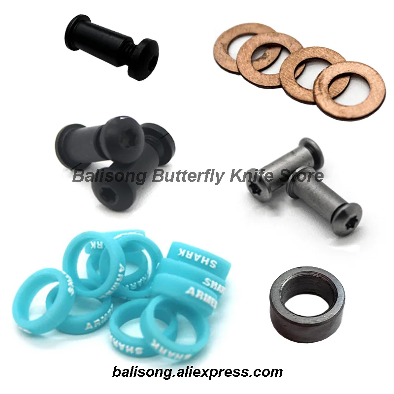 ARMED-SHARK-Balisong-Clone-Spare-Bushings-Washers-Bite-Handle-Markers ...