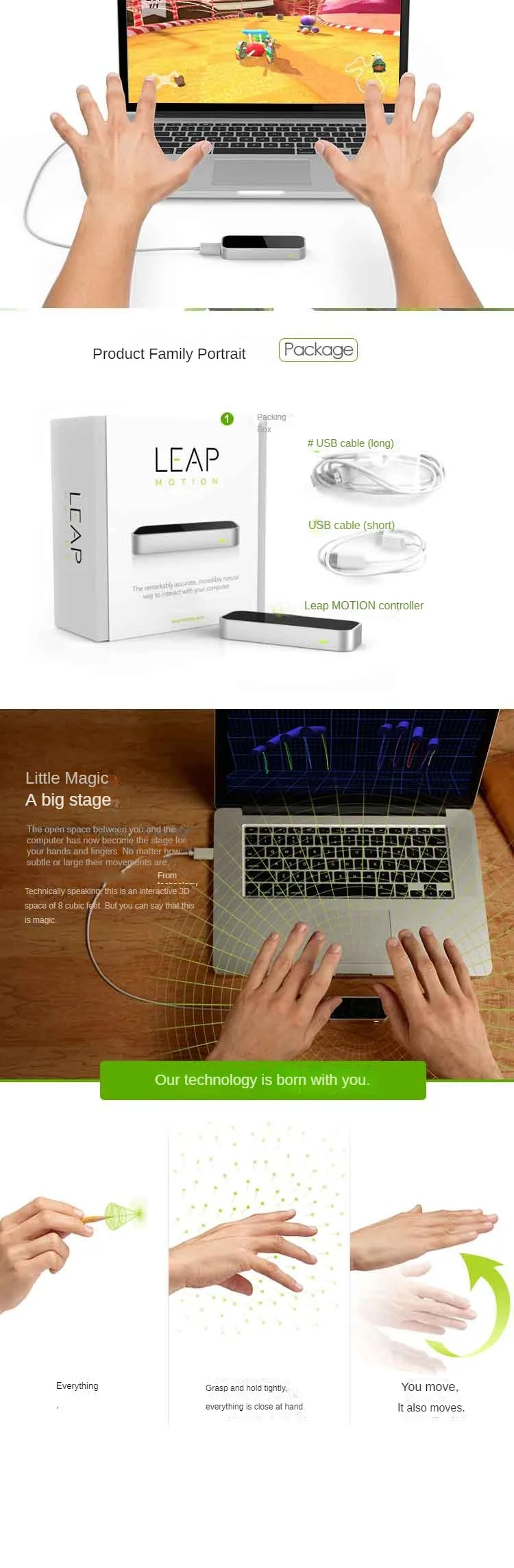 Original Leapmotion Somatosensory Control Hand Motion Capture Remote Control In Stock ...