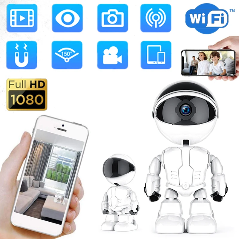 1080P-Smart-Robot-IP-Camera-360-Security-Camera-WiFi-Wireless-Camera ...