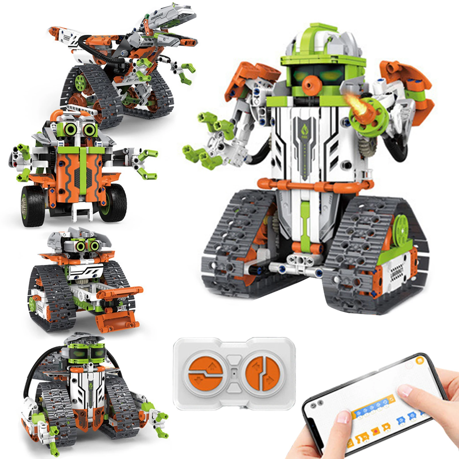 Robot-Children-s-Toy-5-in-1-Remote-Controlled-Building-Toy-For-Kids ...
