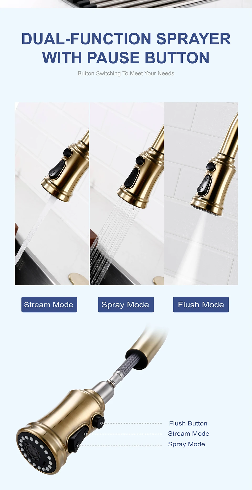 SmartFlow Touch-Control Kitchen Faucet - FaucetBazaar 1