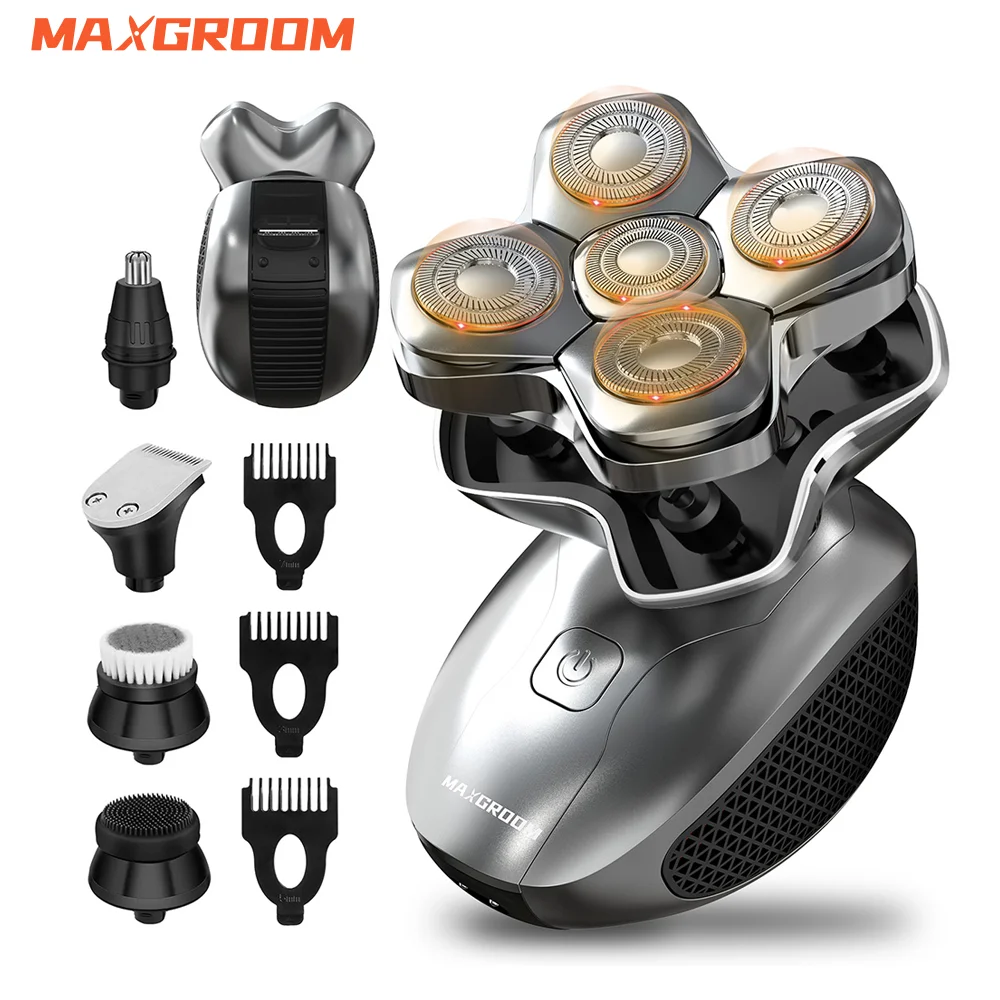 MAXGROOM-5-in-1-Electric-Shaver-For-Man-Blad-Hair-Trimmer-Waterproof ...