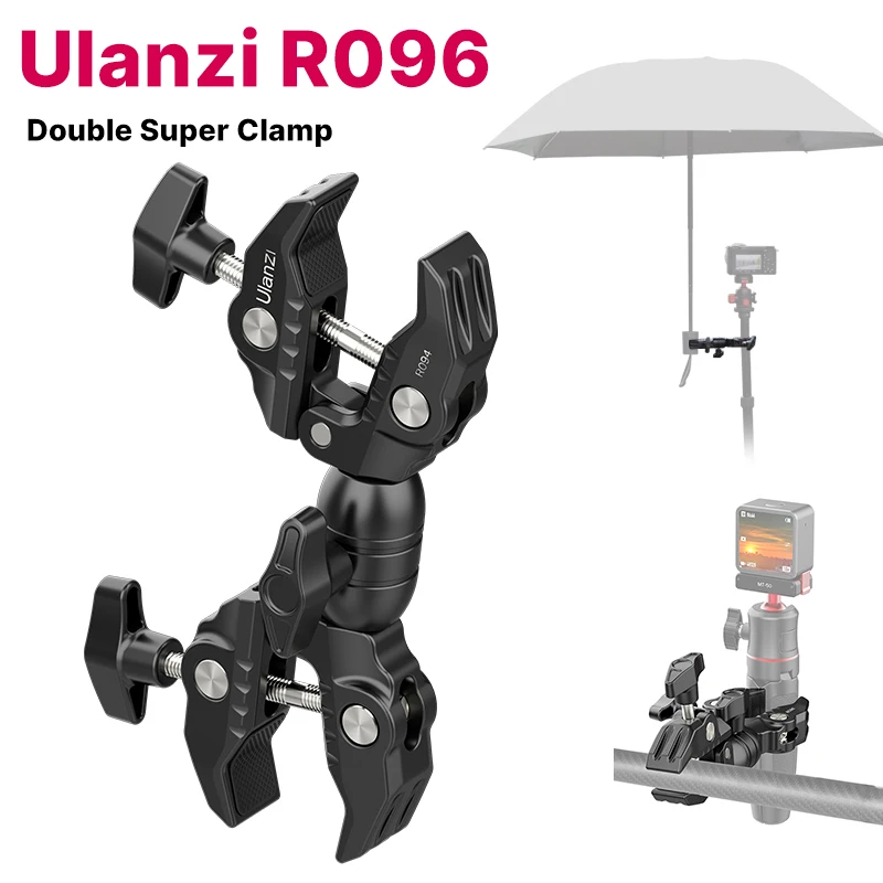Ulanzi R096 Double Metal Super Clamp Articulating Magic Arm Clip 360 ...