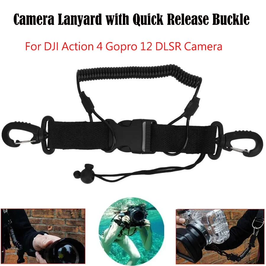 Diving-Dive-Canoe-Camera-Lanyard-w-Quick-Release-Buckle-and-Clips-for ...