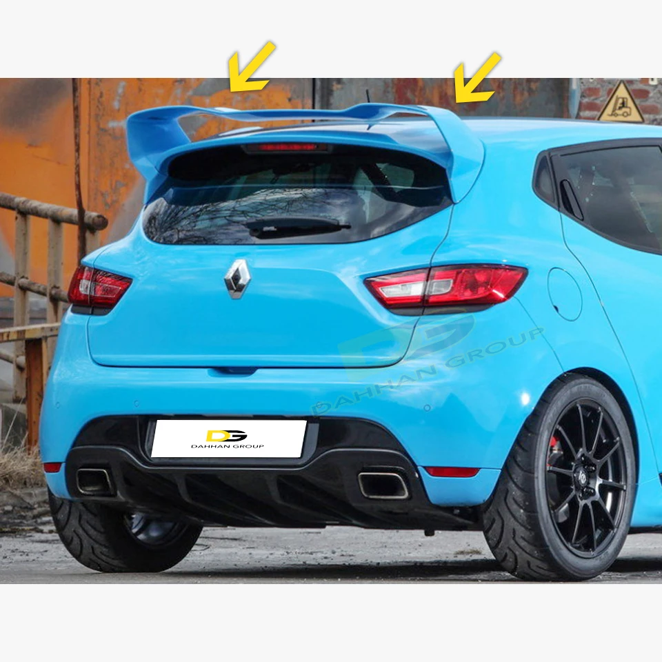 Renault-Clio-4-2012-2019-RS-Stil-Hinten-Roos-Spoiler-Fl-gel-Primer-oder ...