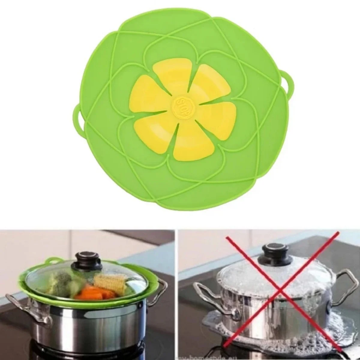 26CM-Heat-Resistant-Silicone-Pot-Lid-Multi-Purpose-Kitchen-Splash-Guard ...