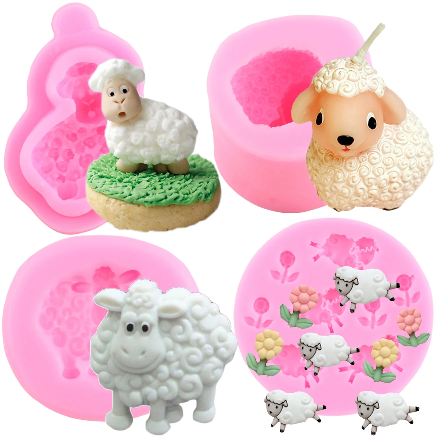 Sheep-Silicone-Mold-Goat-Fondant-Molds-Cake-Decorating-Tools-Cupcake ...