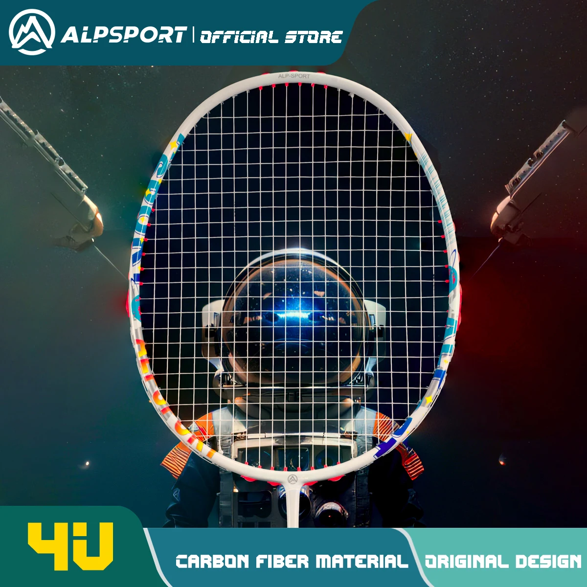 Apsport-Satr-4U-G5-95g-Offensive-Badminton-Racket-T800-New-Solid-Racket ...