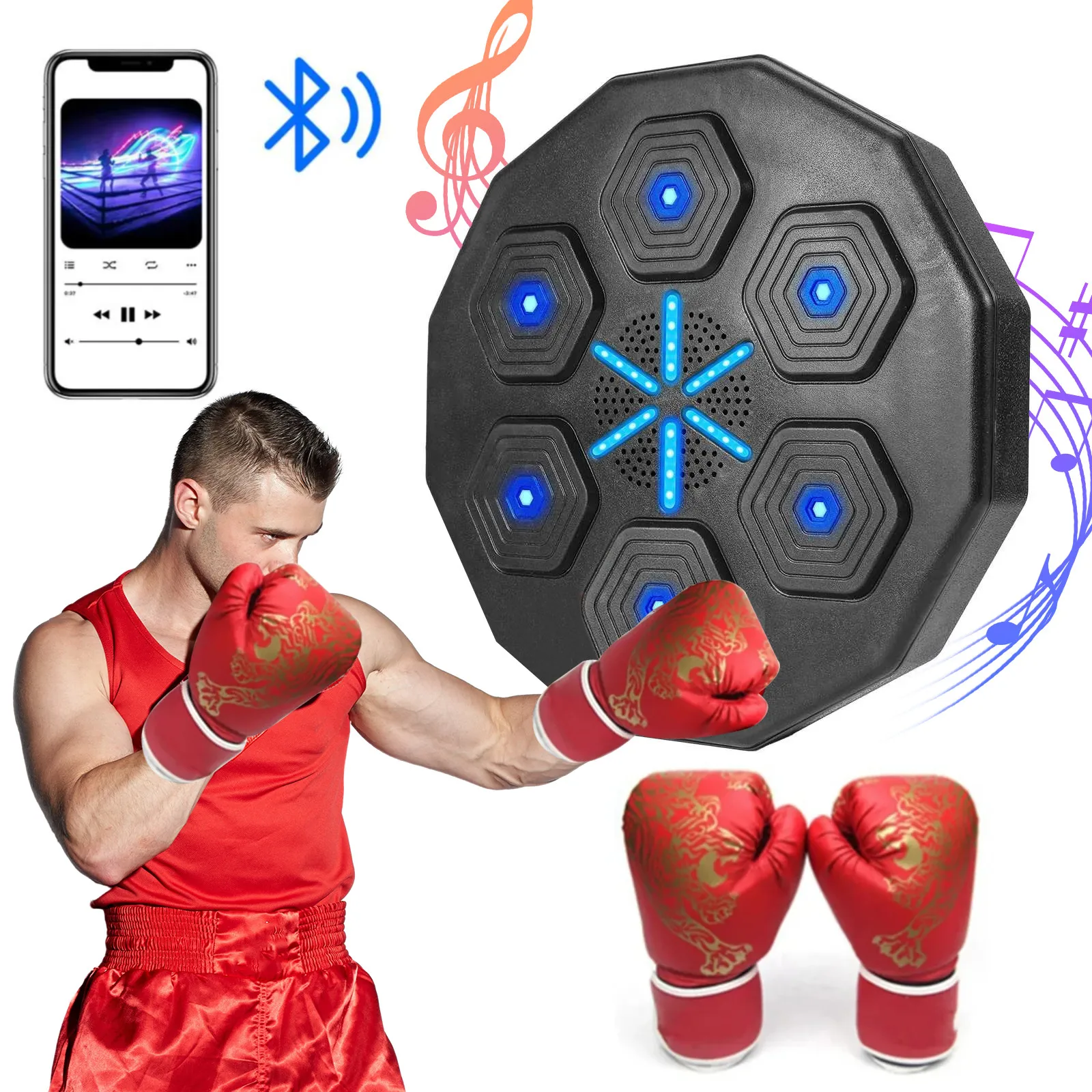 Smart-Boxing-Machine-Wall-Mounted-Music-Boxing-Equipment-Punching-Pads ...