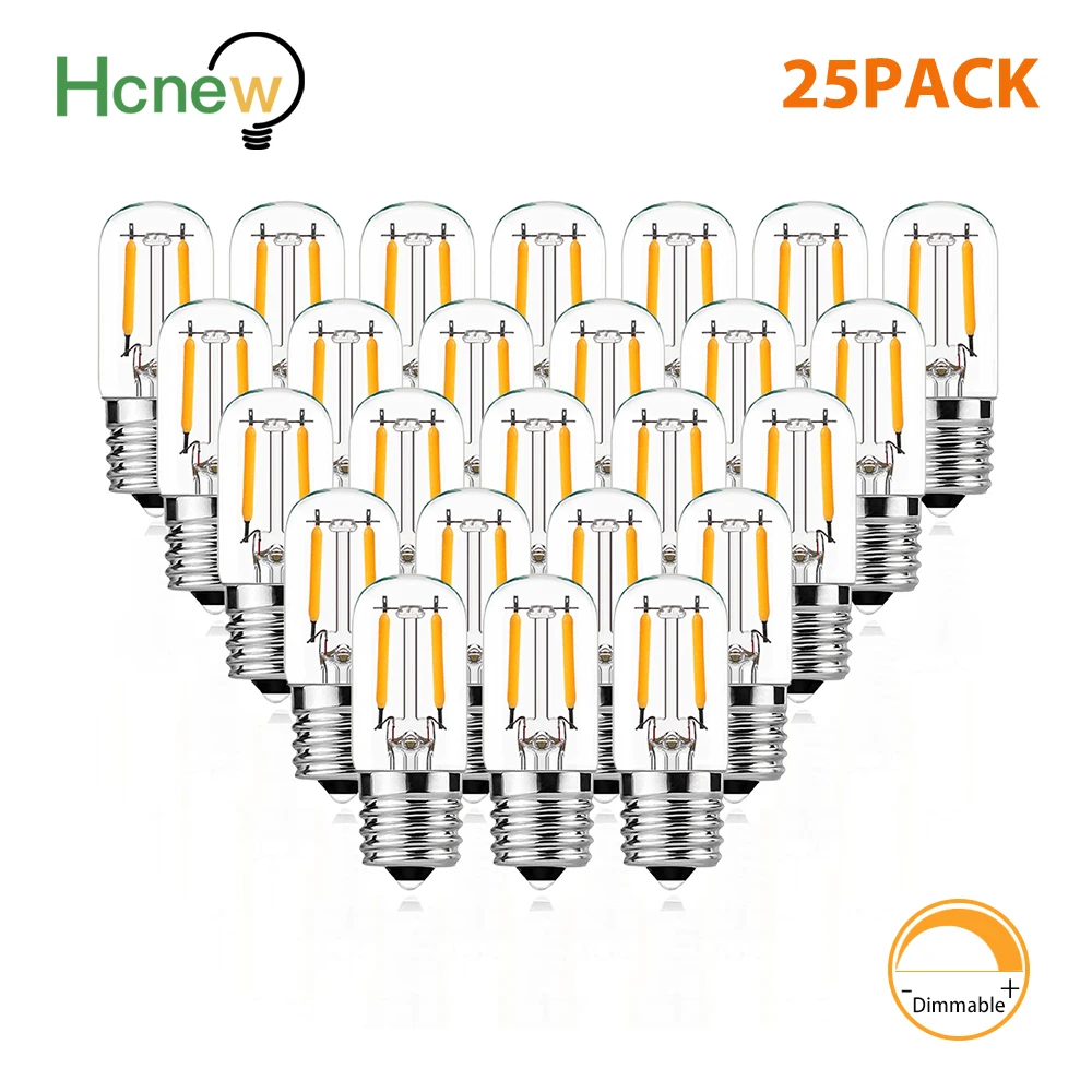 25pcs Dimmable Mini Night Light Bulb E14 1W 220V Vintage Tube LED ...
