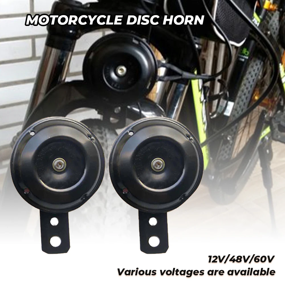 Motorcycle-Horn-Waterproof-Super-Loud-Round-Metal-Universal-12V-48V-60V ...