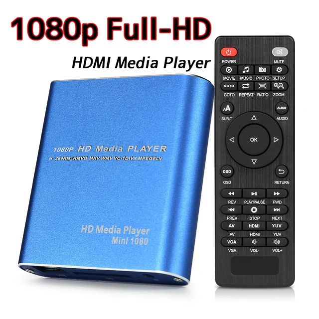 HDD HDMI Media Player Mini 1080p Full-HD Ultra Digital Media Player ...