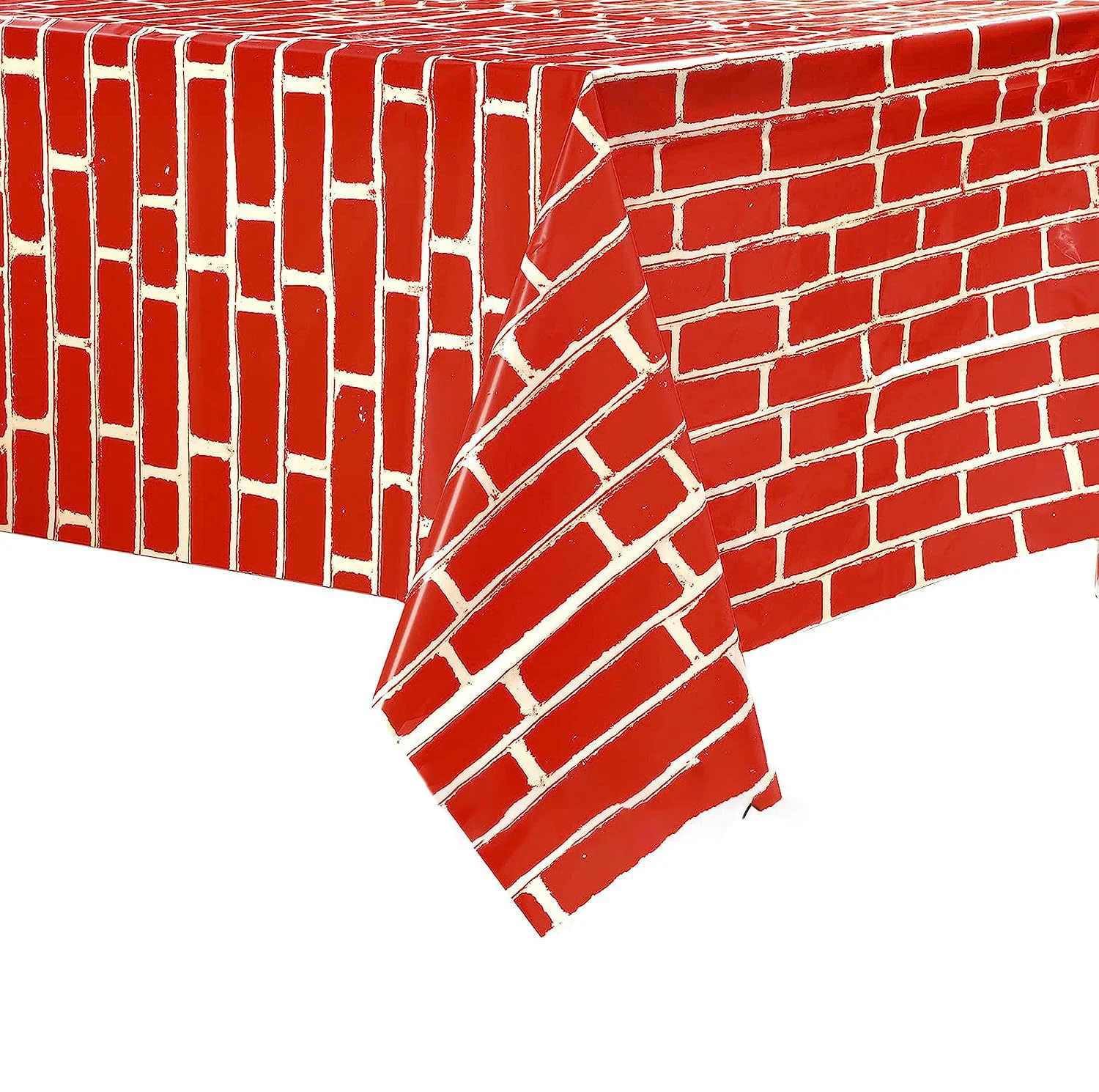 Red-Brick-Wall-Tablecloth-Decorations-Plastic-Red-Brick-Wall-Design ...