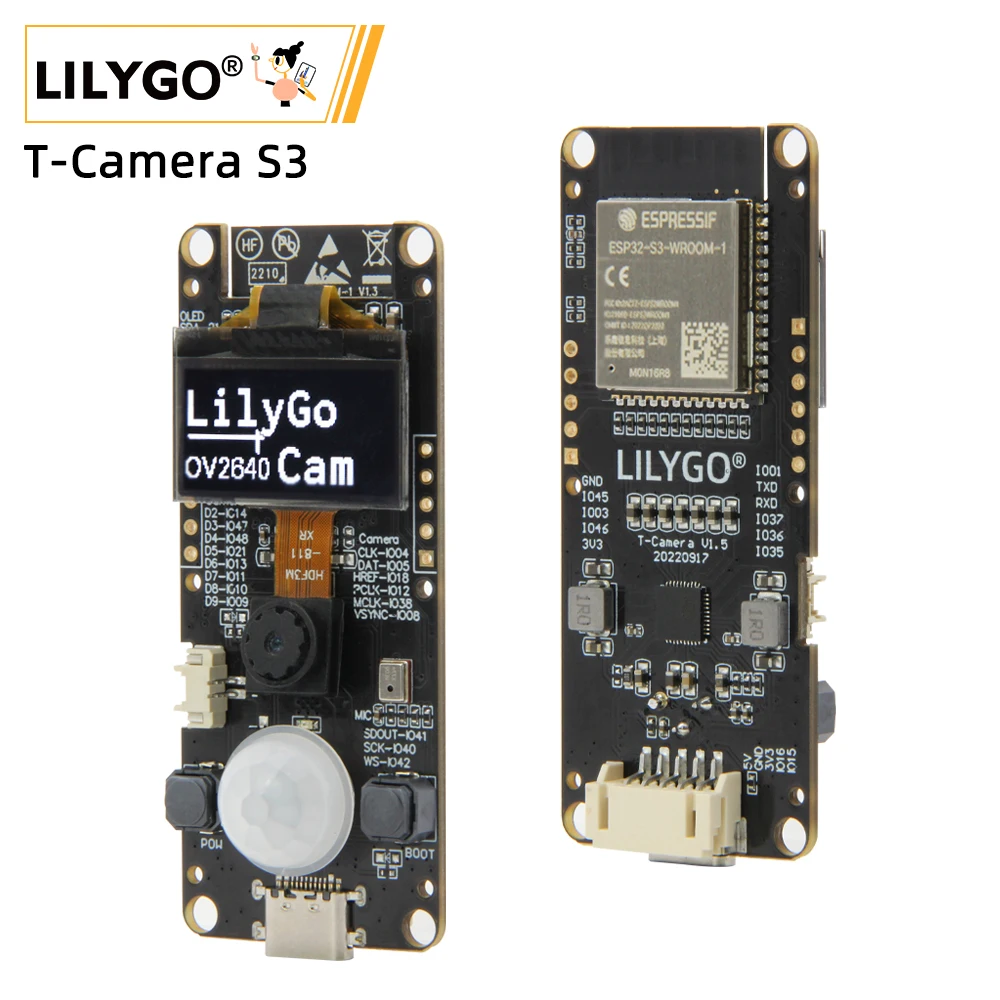 Lilygo T Camera S3 Esp32 S3 Esp32 Cam 2 Million Pixels Hd Camera Flash 16mb Esp32