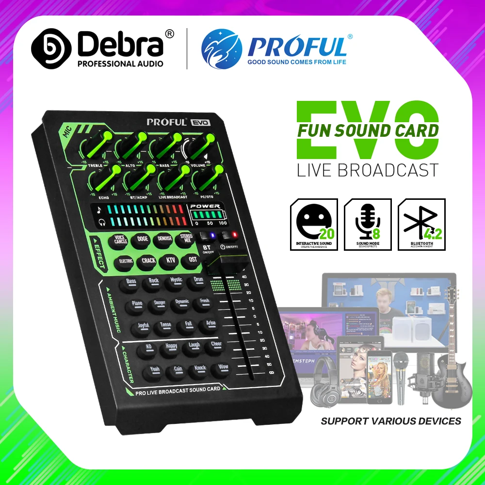 Debra-Port-til-EVO-Gaming-Audio-Mixer-DSP-Sound-Effect-Board-Mini ...