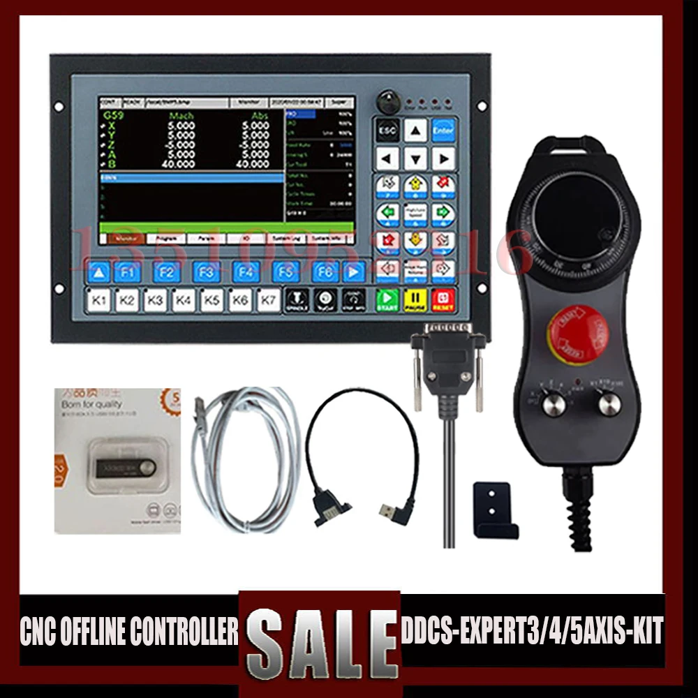 Novo e atualizado ddcs-expert cnc controlador offline 3/4/5 eixo 1mhz g código + 6 eixo com ...