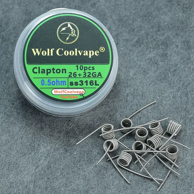 NI80/SS316L/A1 mtl Alien Fused Clapton Wire Tiger coils Prebuilt Coil ...