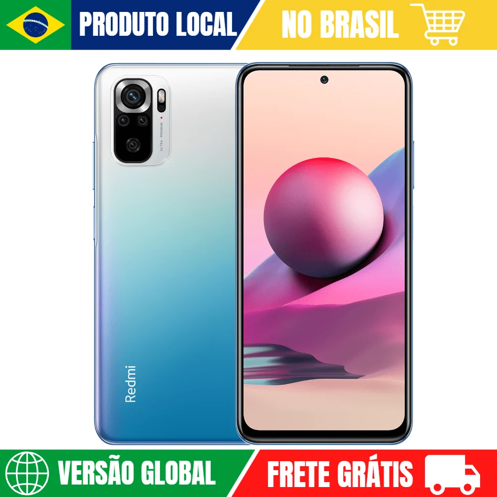 Xiaomi Redmi Note 10S Dual Sim 128GB Ocean Blue 6GB Ram Versão Global ...
