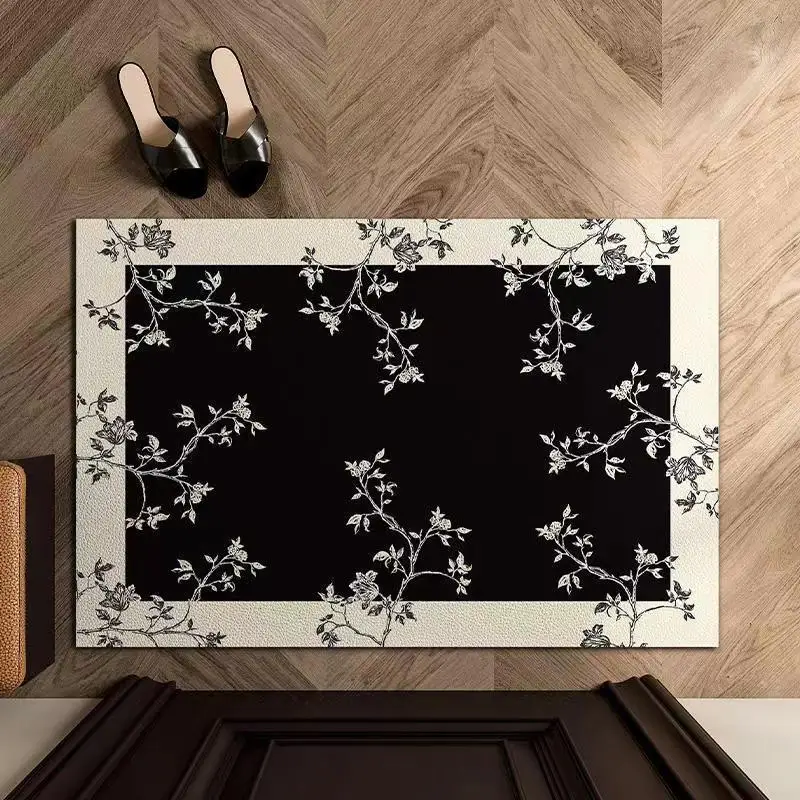 PVC-Anti-slip-Doormat-Silk-Loop-Custom-Home-Leaves-Foot-Mat-Doormat ...