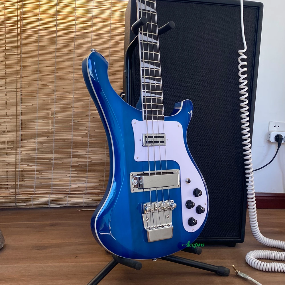 4003-Electric-Bass-Guitar-Blue-Burst-Color-Upgrade-Adjustable-Bridge ...