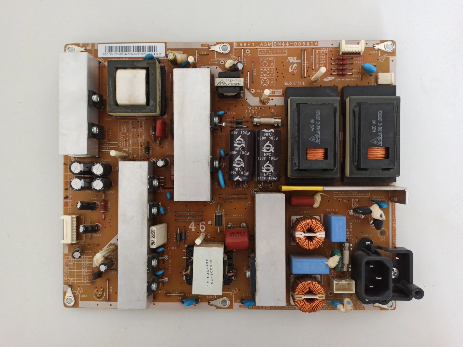 SAMSUNG-power-supply-LE46C630K1W-CN08BN4400341ASE38Z7KG574-ORIGINAL ...