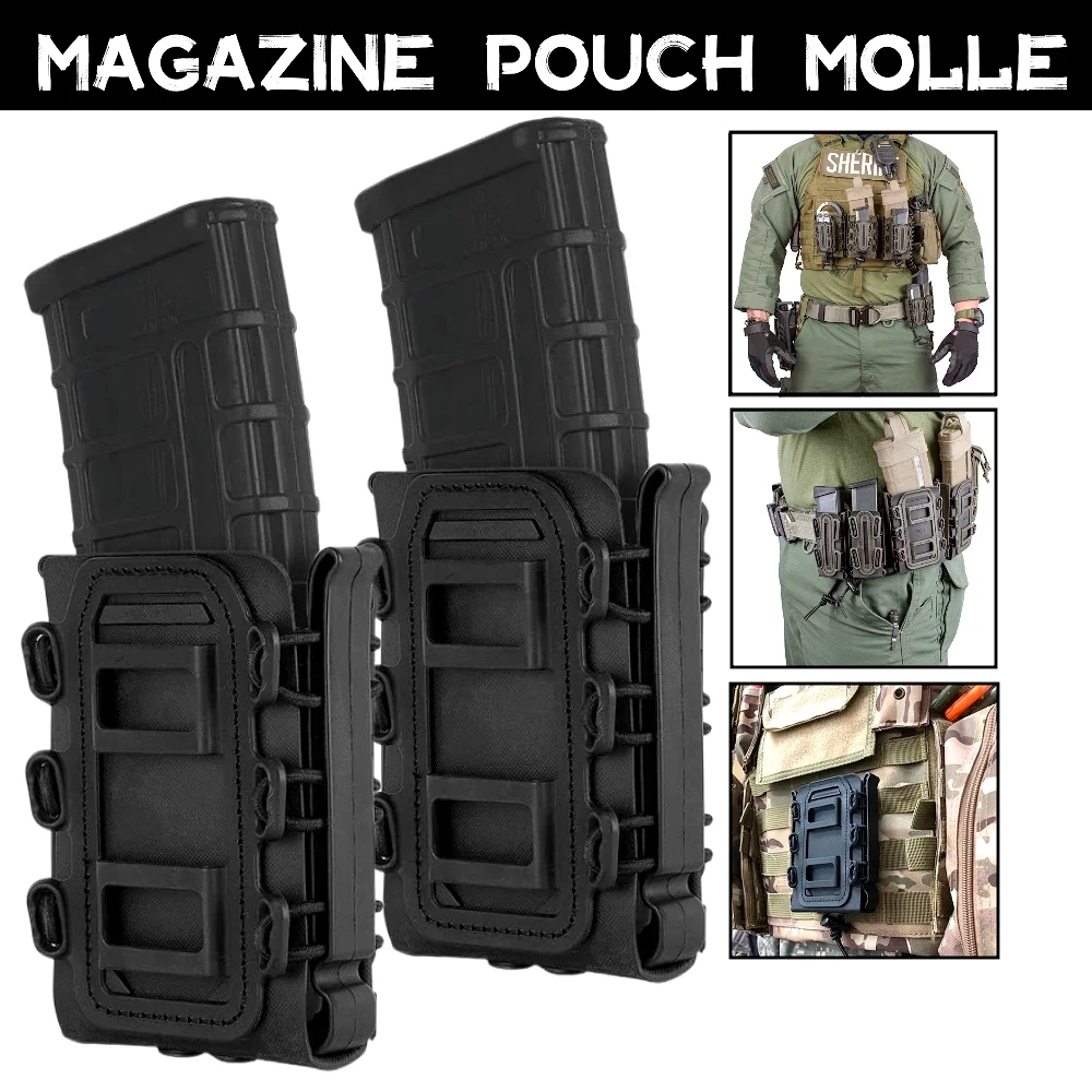 Magazine Pouch Carrier Tactical Fast Mag Flexible Molle for AK 74/47 AR ...