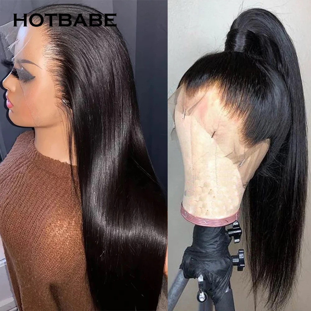 360 Full Lace Wigs Straight 13x6 Lace Front Human Hair Wigs Pre Plucked ...