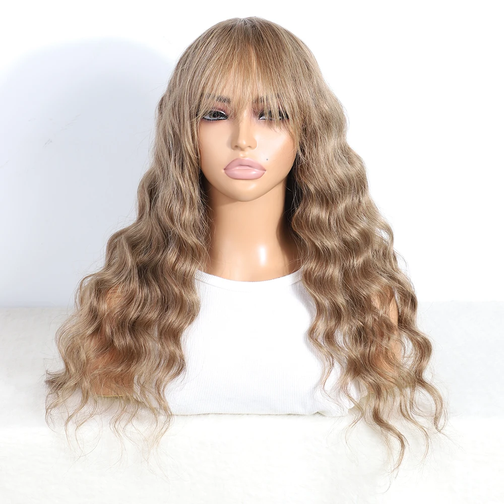 Human-Hair-Remy-Lace-Front-Wig-Long-Wavy-22-Body-Wave-Brown-Full ...