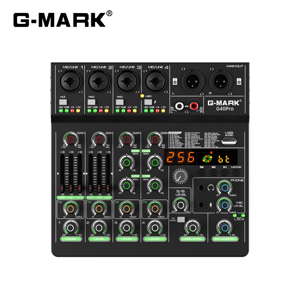 Mezclador-de-Audio-G-MARK-G40PRO-consola-de-mezcla-de-4-canales-con ...