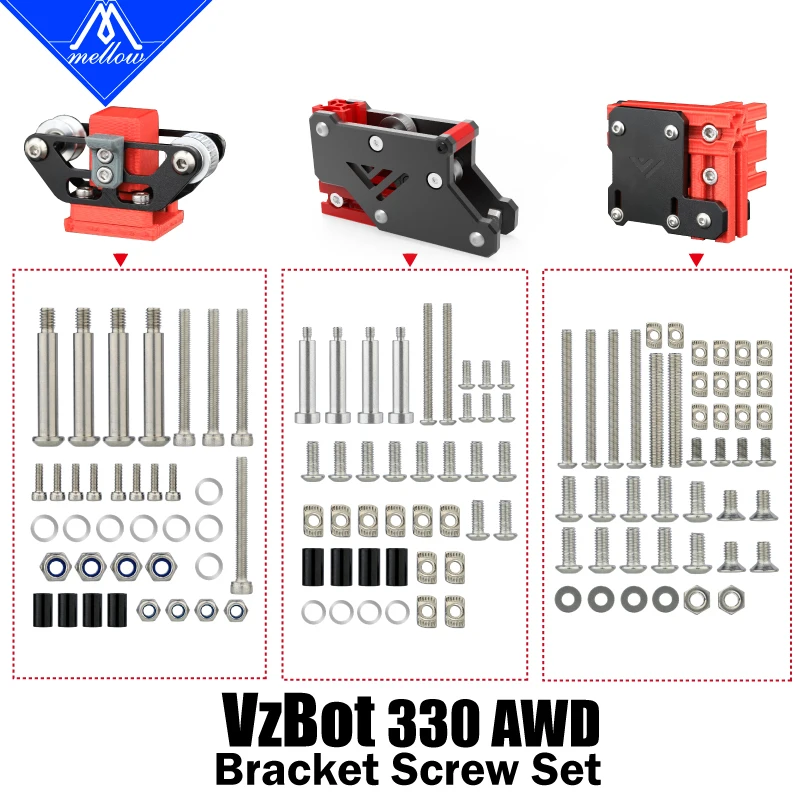 Mellow-CNC-VzBoT-330-AWD-3D-Printer-Aluminum-AWD-Motor-Mount-And-Y-axis ...