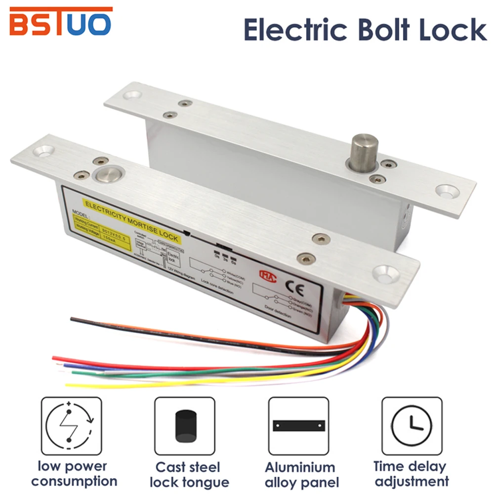 DC12V-Electric-Drop-Bolt-Lock-Electronic-Mortise-Lock-with-Adjustable ...