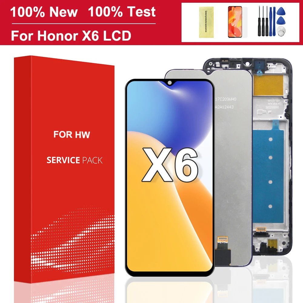 100-Tested-For-Honor-X6-LCD-Display-Touch-Screen-Digitizer-Assembly-For ...