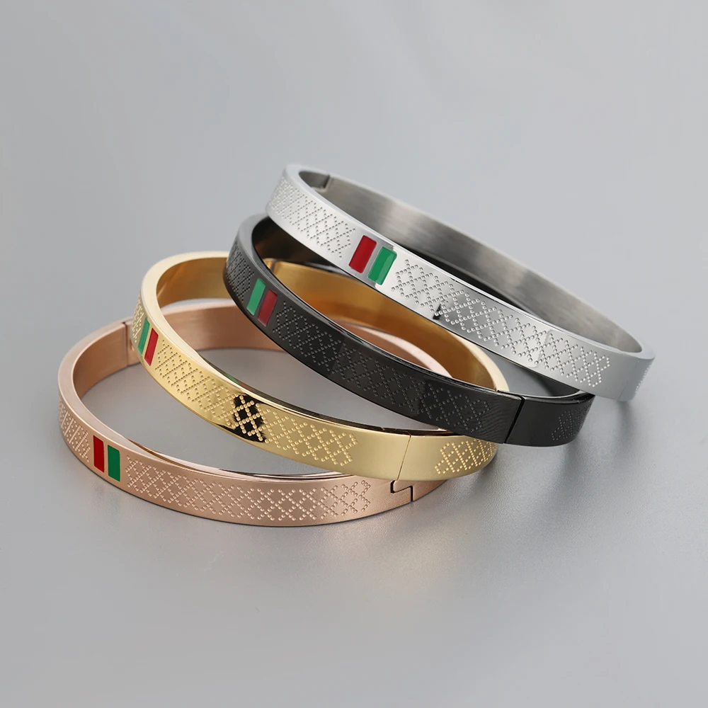 Brazalete-de-acero-inoxidable-chapado-en-oro-para-mujer-joyer-a-de-lujo ...
