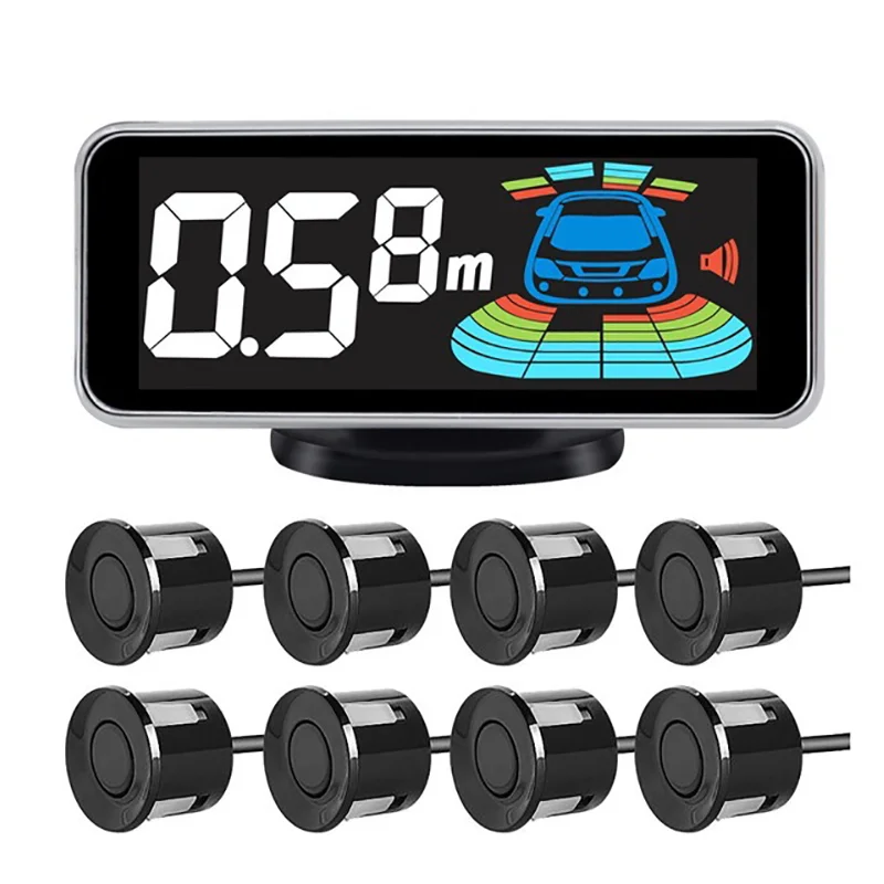 Multiple Radar Parking Sensor Kit Backlight Parktronic LED Display ...
