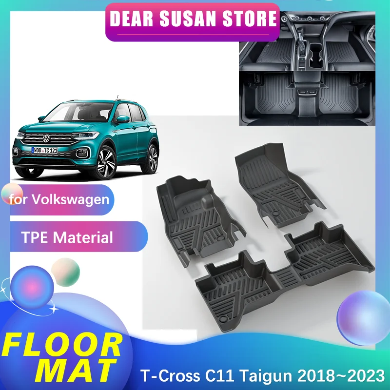 Car-Floor-Mat-for-Volkswagen-VW-T-Cross-C11-LWB-Taigun-R-Line-2018-2023 ...