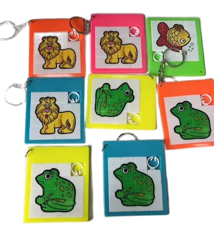 12-pcs-Frog-Slide-Puzzle-key-chain-Brain-Teasers-Intelligence-IQ-Game ...