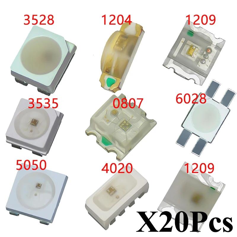20 piezas-Lámpara de diodo Led a todo Color Ws2812b, 5v, Ws2812, 5050 ...